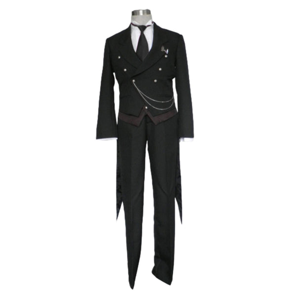 Black Butler Costume Sebastian Michaelis Cosplay Black Uniform Kit ...